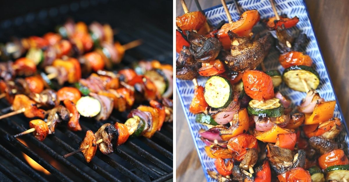 Easy and Healthy Balsamic Grilled Veggie Kebabs