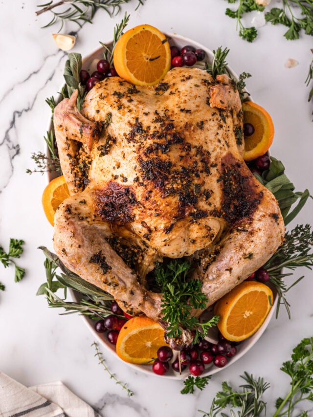 Garlic Herb Butter Roasted Turkey Recipe - Hip Mama's Place