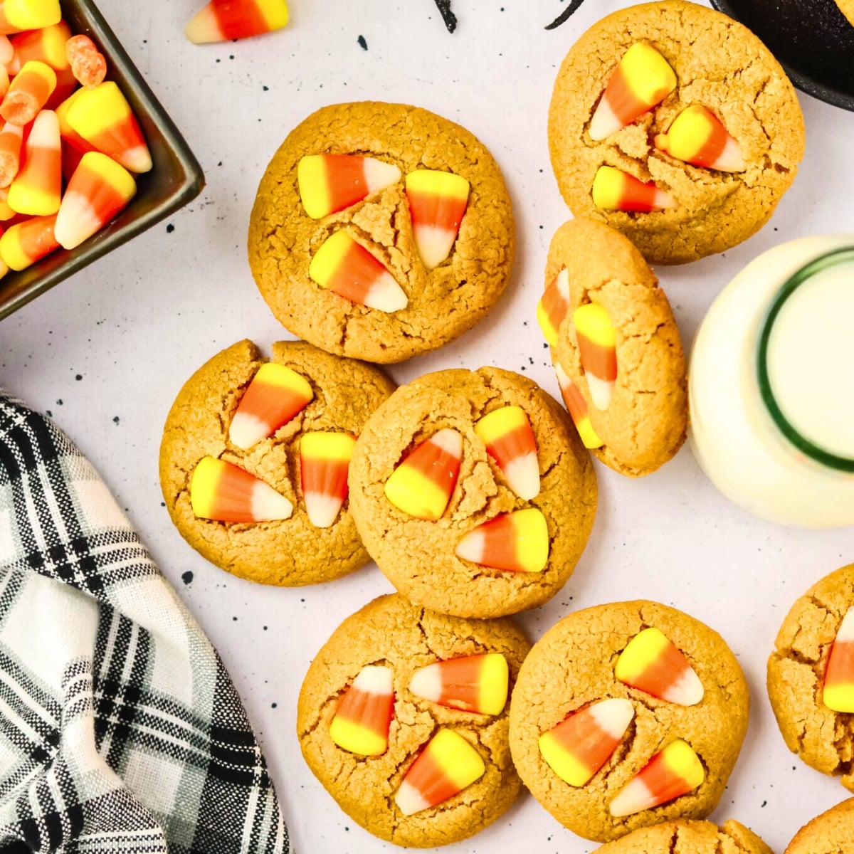 Easy Candy Corn Peanut Butter Cookies - Hip Mama's Place