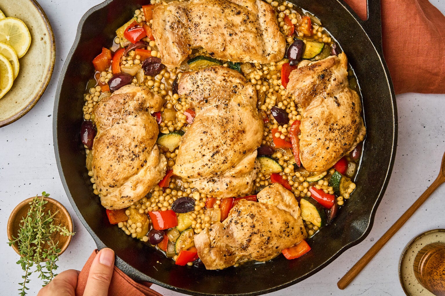 Mediterranean Chicken and Couscous (Easy One Pan Dish) - Hip Mama's Place