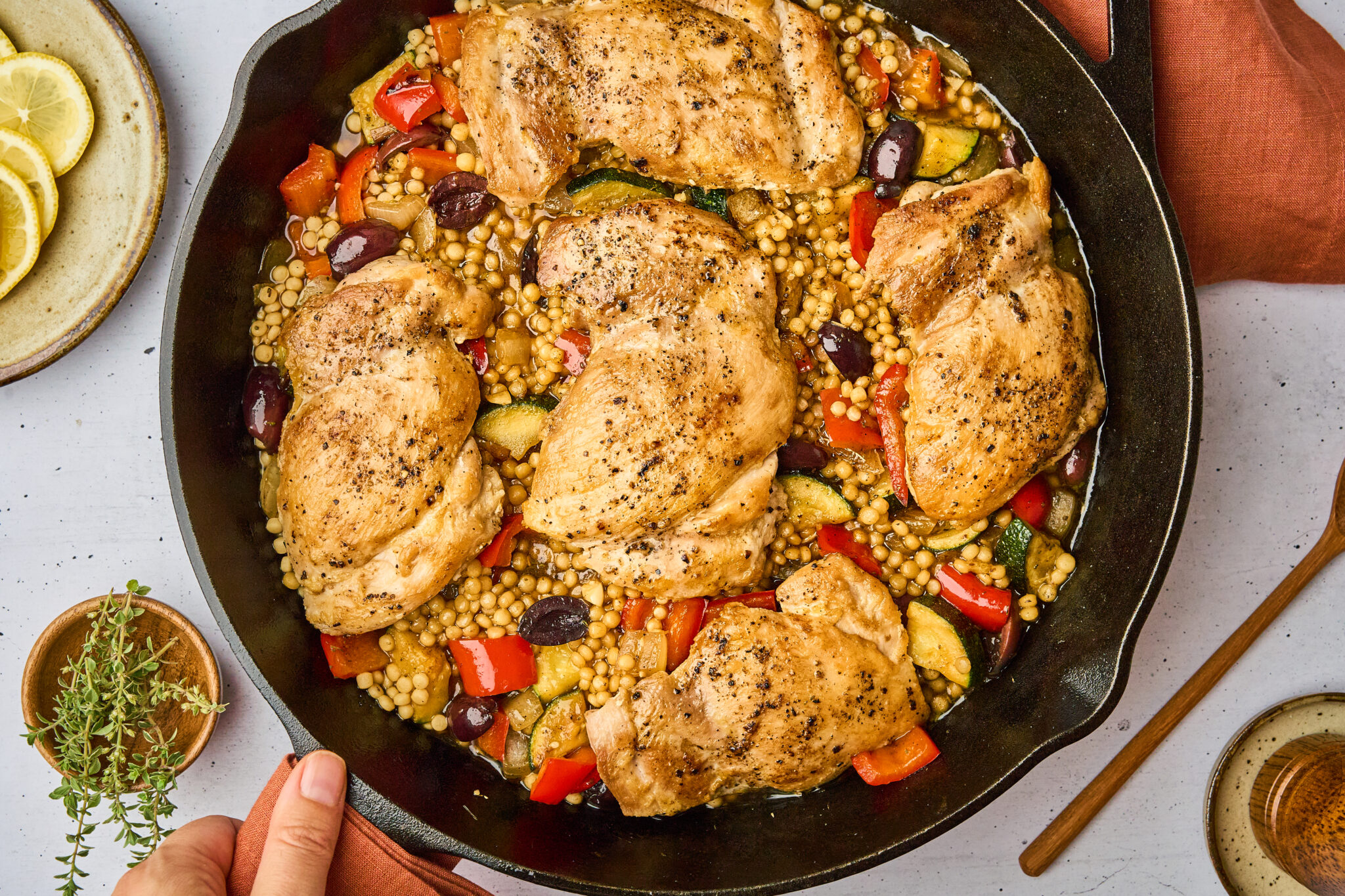 Mediterranean Chicken and Couscous (Easy One Pan Dish) - Hip Mama's Place