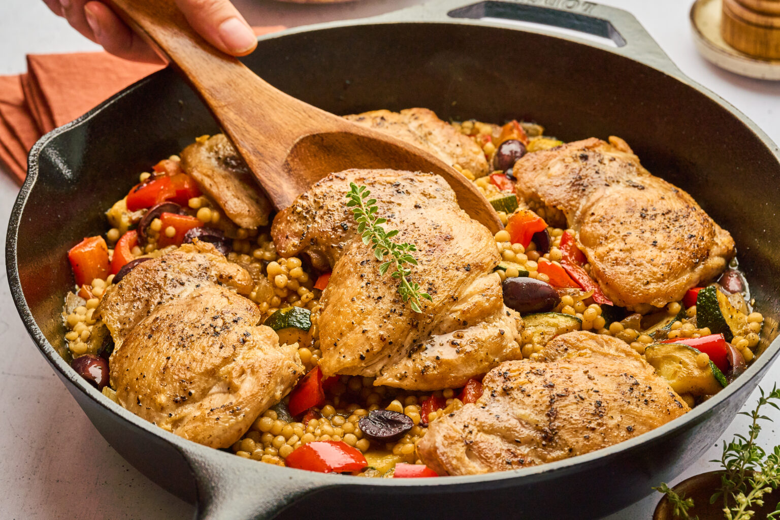 Mediterranean Chicken and Couscous (Easy One Pan Dish) - Hip Mama's Place