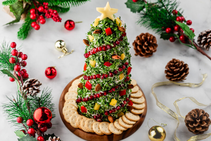 Christmas Tree Cheese Ball - Hip Mama's Place