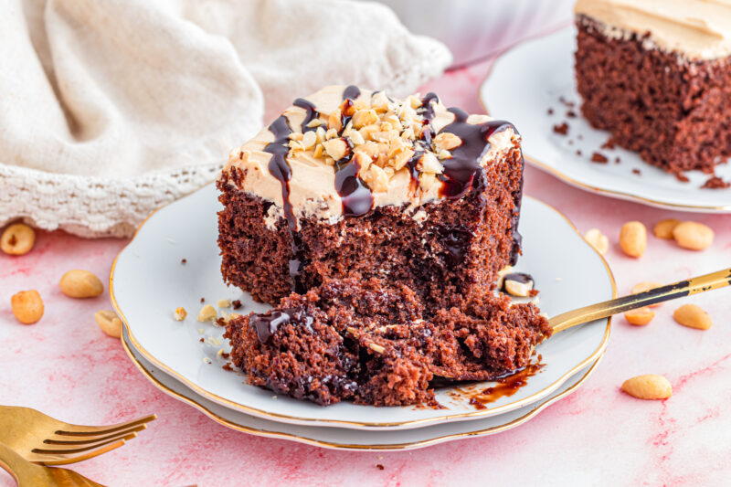 Chocolate Cake with Peanut Butter Frosting - Hip Mama's Place